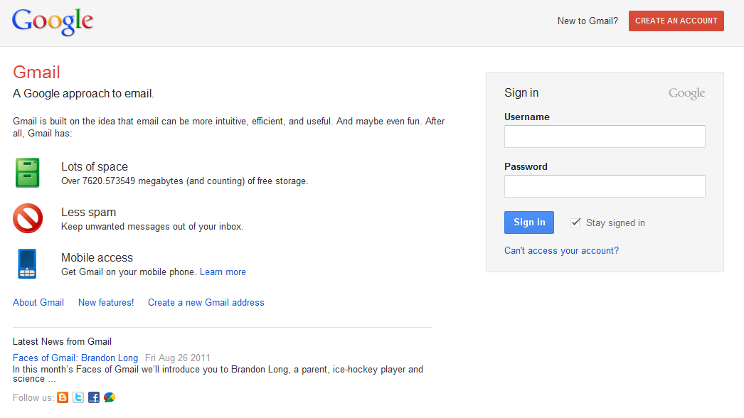 Google's New Sign In Page UI Design