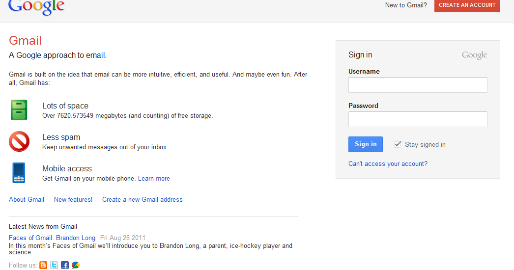 Google's New Sign In Page UI Design
