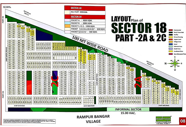 Layout Plan of Sector-18 2A, 2C Yamuna Expressway Authority - Greater ...