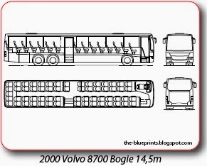Vector Blueprints - Cars, Trucks, Busses and others: Volvo Bus - Vector ...