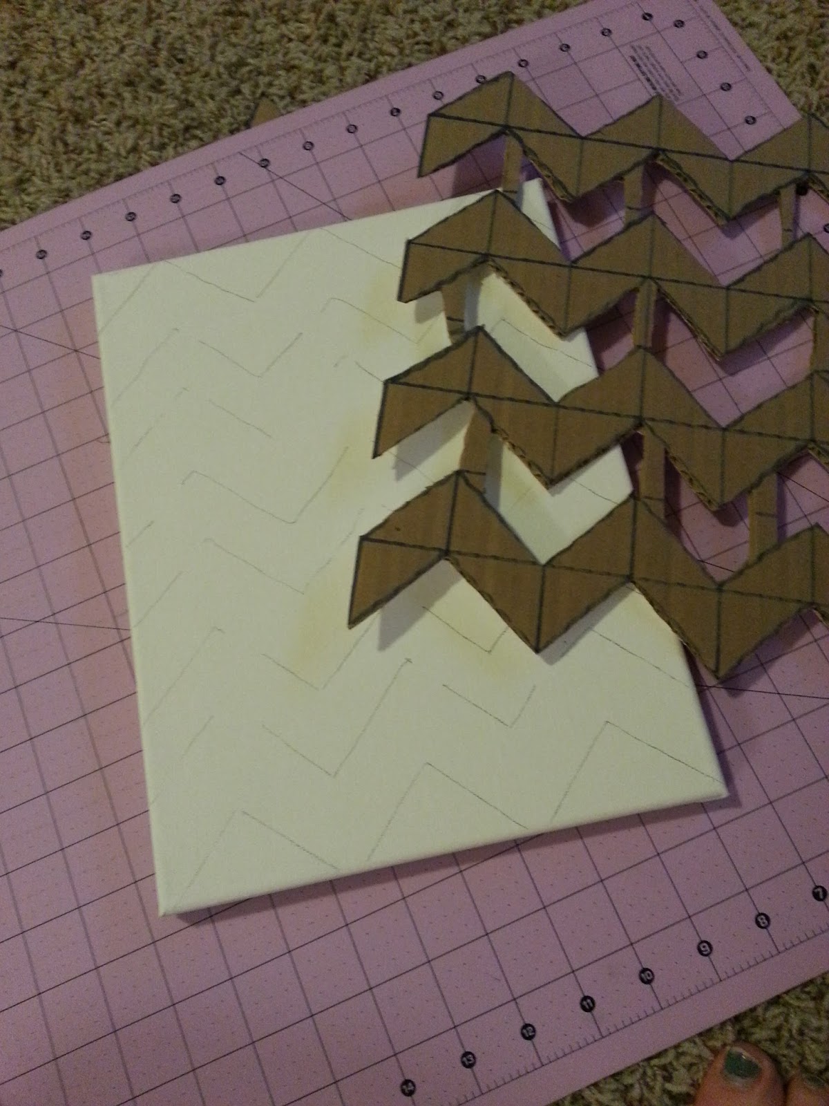 The Garaging Mavens: DIY - Making a Chevron Template