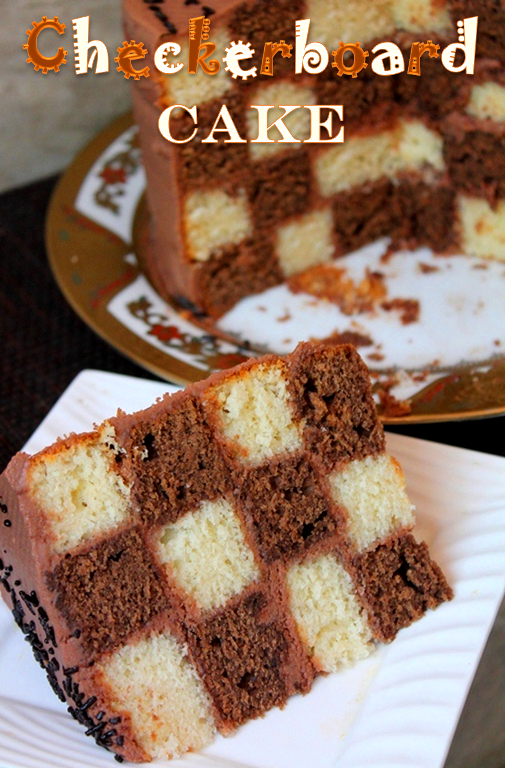 Checkerboard Cake Recipe / Vanilla & Chocolate Checkerboard Cake Recipe ...