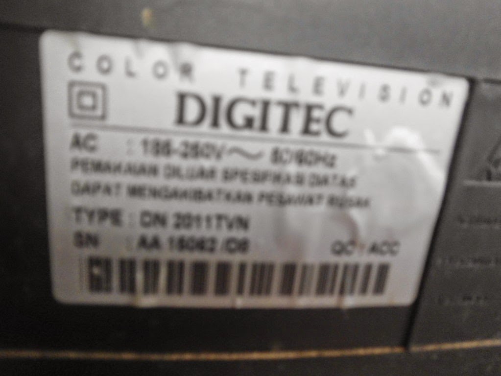 Penyebab TV Digitec Ninja Mati Total - stanby - Masputz.com