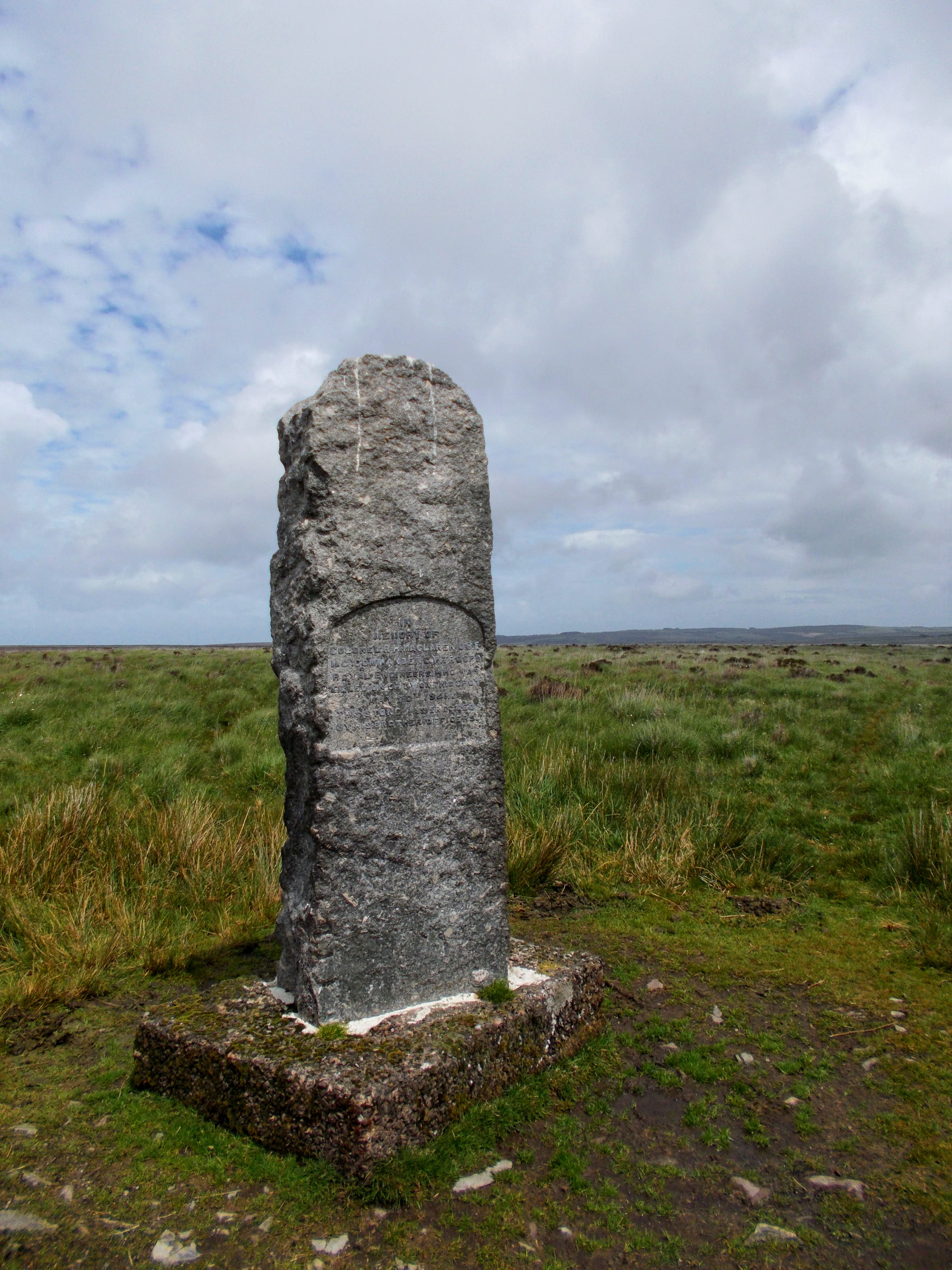 Off the Beaten Track in Somerset: Maclaren Memorial Stone, Brendon Common
