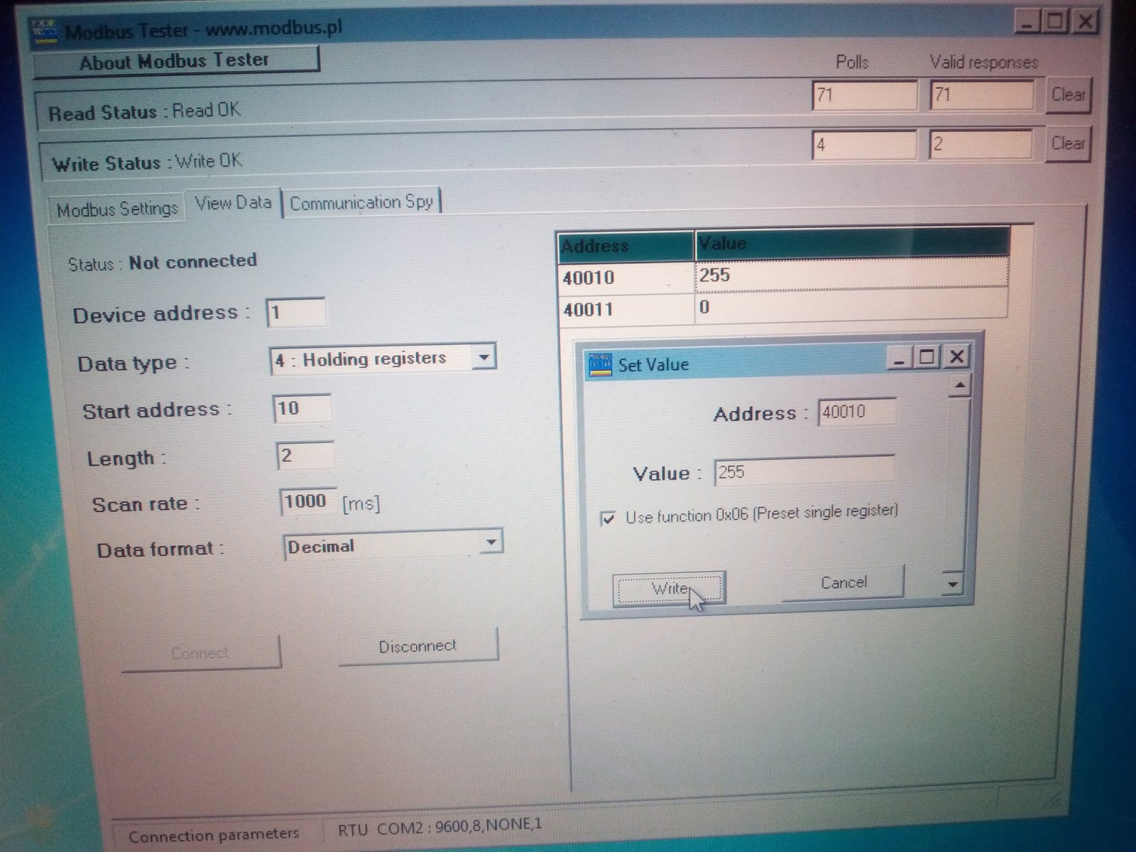 Modbus RTU RS485 - Secure Instrument