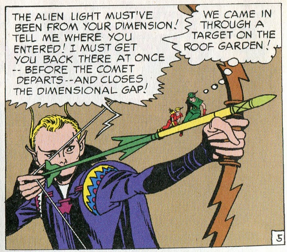 Comics, old time radio and other cool stuff: Dimension-Hopping Giant Arrows