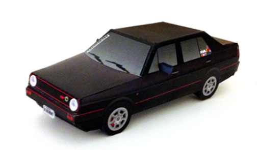 Volkswagen Jetta GLi Mk2 Papercraft | Paperized Crafts
