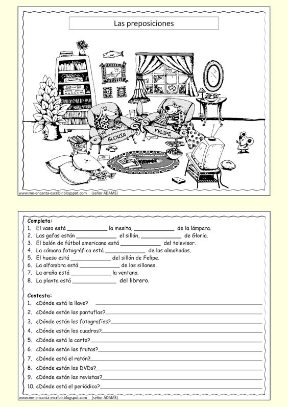 PREPOSICIONES - todo para tu clase