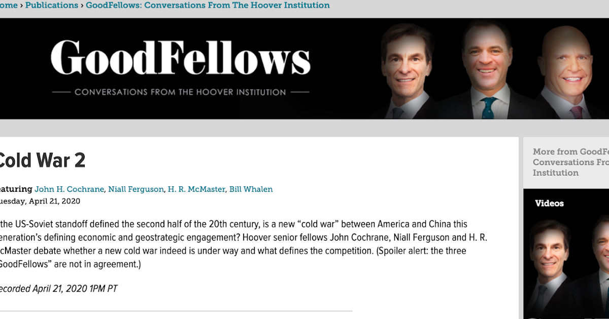 The Grumpy Economist: GoodFellows: Cold War 2