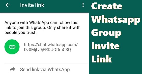How to Create Whatsapp Group Invite Link with Pictures
