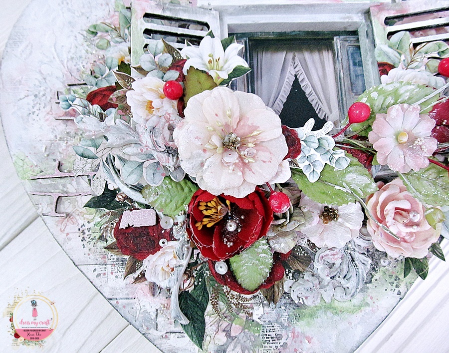 Kalalayaa's Art Stuido: Romantic roses : Heart panel