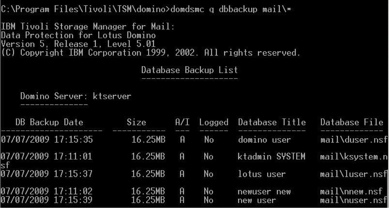 Steps To Backup And Restore Lotus Domino Mail Servers Using Ibm Tsm For Mail Tdp Domino