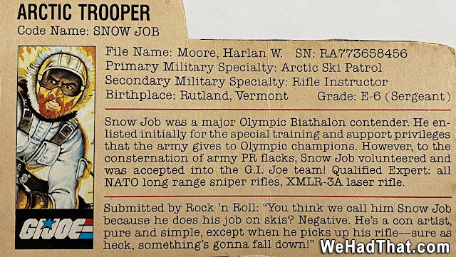 Action Figure Overview: G.I. Joe - Snow Job (Hasbro, 1983)