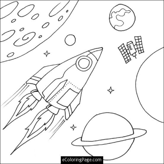 Rocket Coloring Page ~ Coloring Print