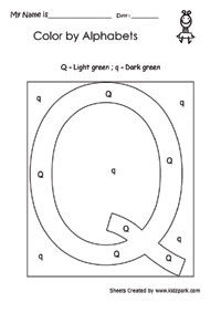 Kids Worksheets: Alphabet Coloring and Recognition worksheets