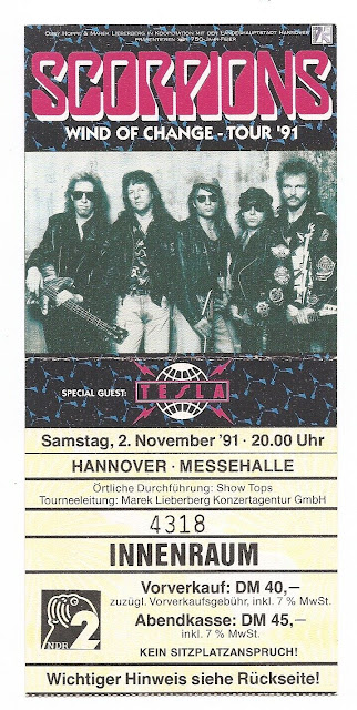 SCORPIONS Some tickets from early Germany tour | Scorpions Extra Fan