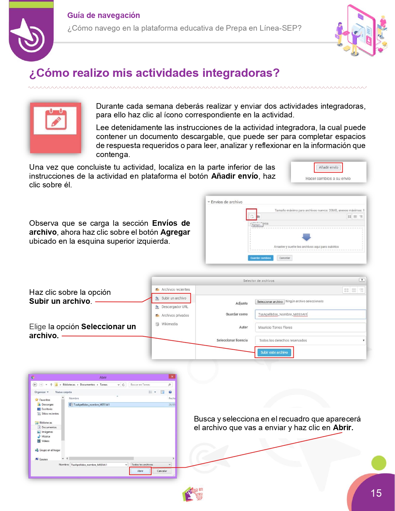 Prepa el línea SEP Mòdulo 2: Entregar y realizar actividades ...