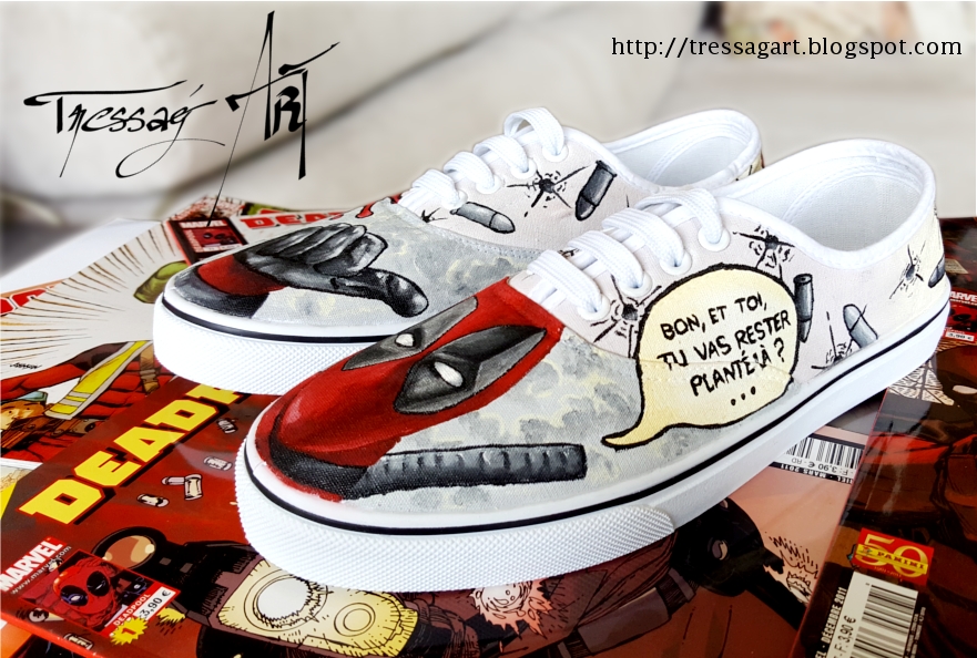 Tressag'ART - Custom Shoes - Créations: Custom Shoes DeadPool