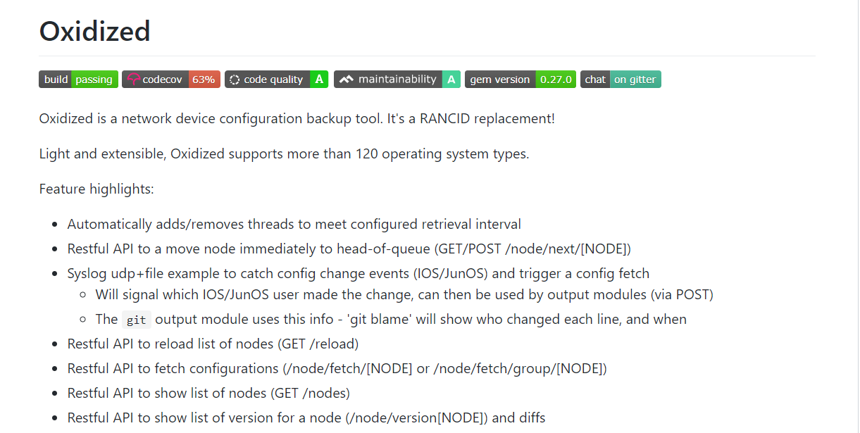 Oxidized - Cài đặt server backup configuration network tập trung với ...