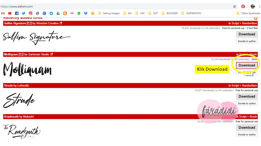 Mudahnyaa! Cara Download dan Install FREE Font Cantik Ke Komputer!