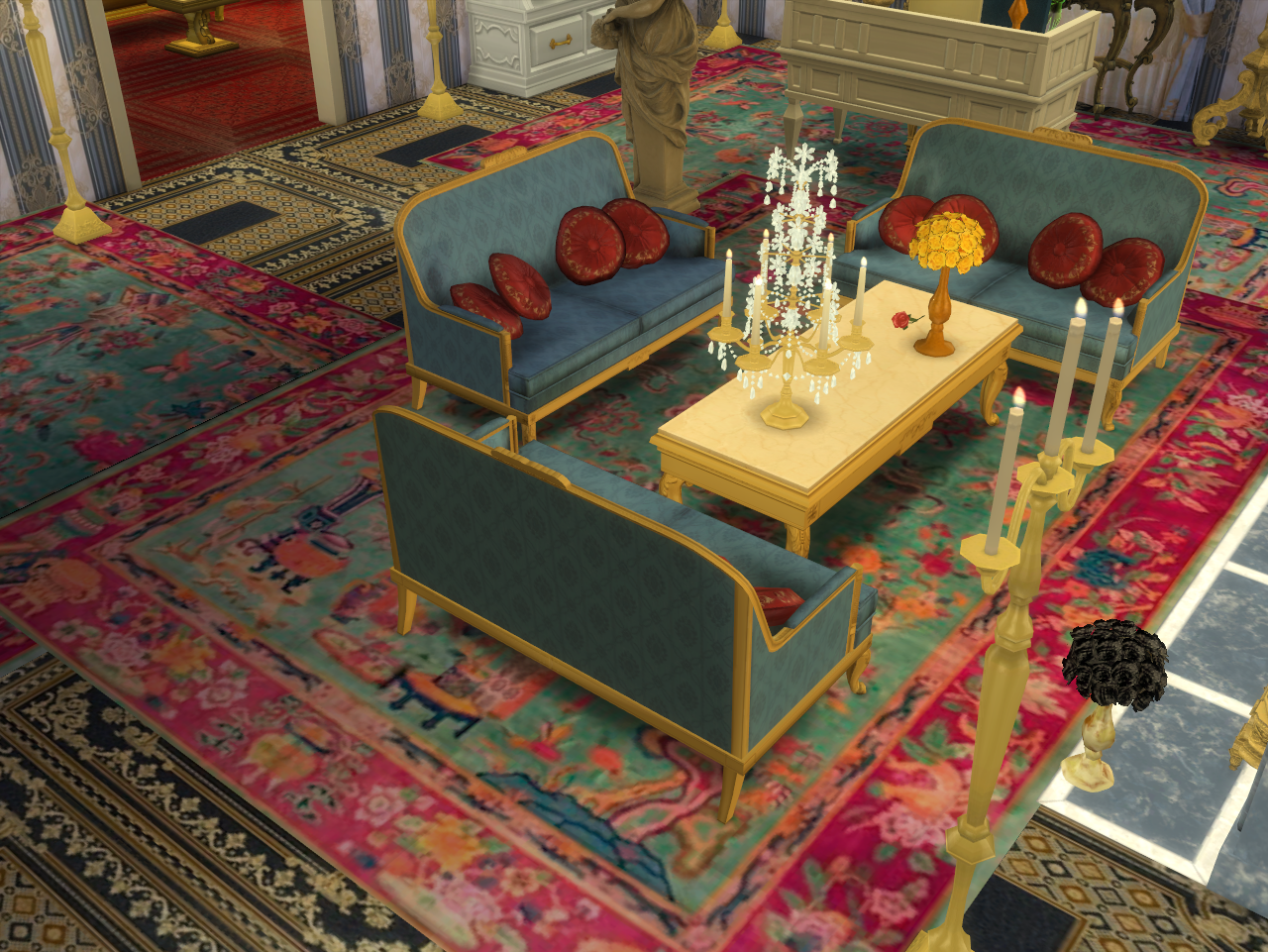 Anna Quinn Stories: Antique Chinese Rugs Set For SIMS 4