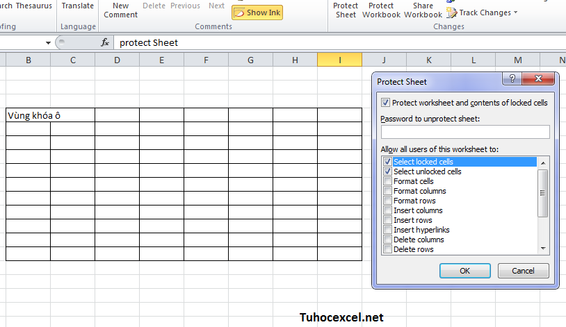 Chức năng Protect sheet và Protect Workbook trong Excel | TỰ HỌC EXCEL