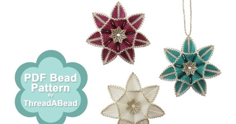 8 Beaded Star Tutorials and Patterns by ThreadaBead / The Beading Gem