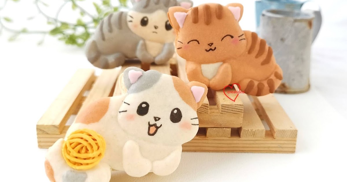 Loving Creations for You: Mango Passionfruit Cat Macarons