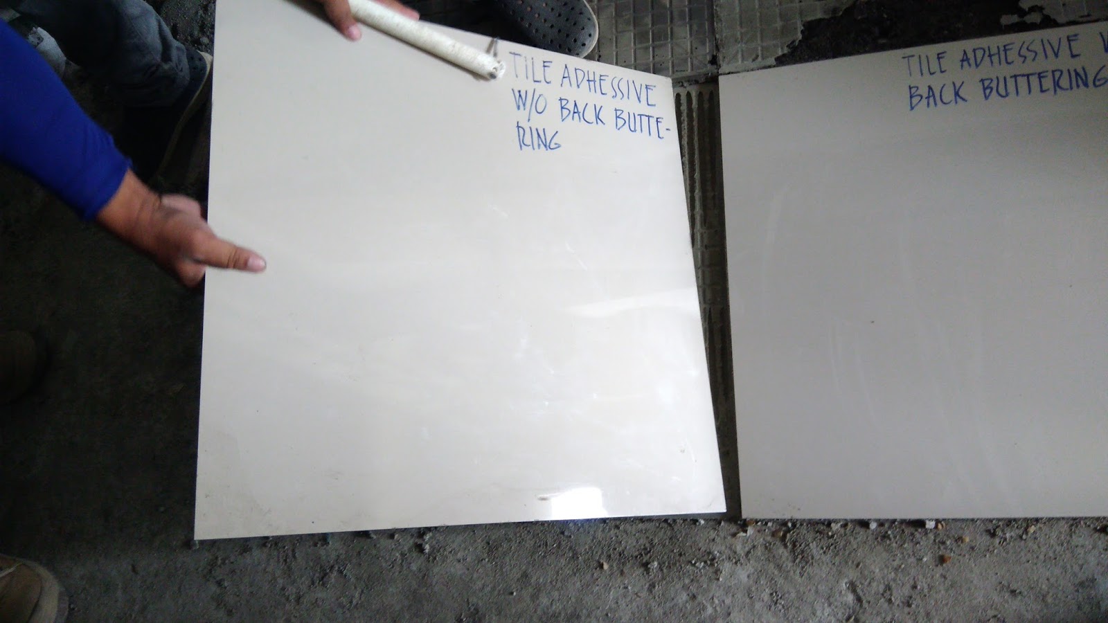 BUILDER'S JOURNAL: TILE INSTALLATION: NOTCHED TROWEL COMB TECHNIQUE