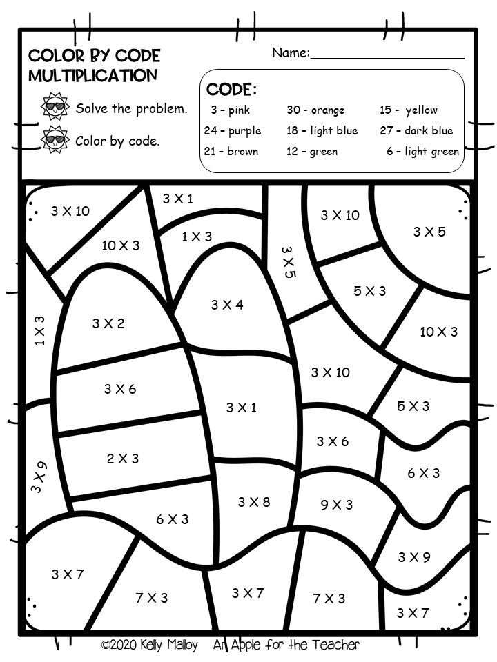 Apple Color By Number