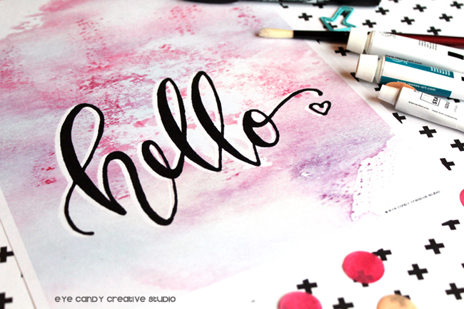 Eye Candy Creative Studio: FREEBIE - HELLO Watercolor Art Print