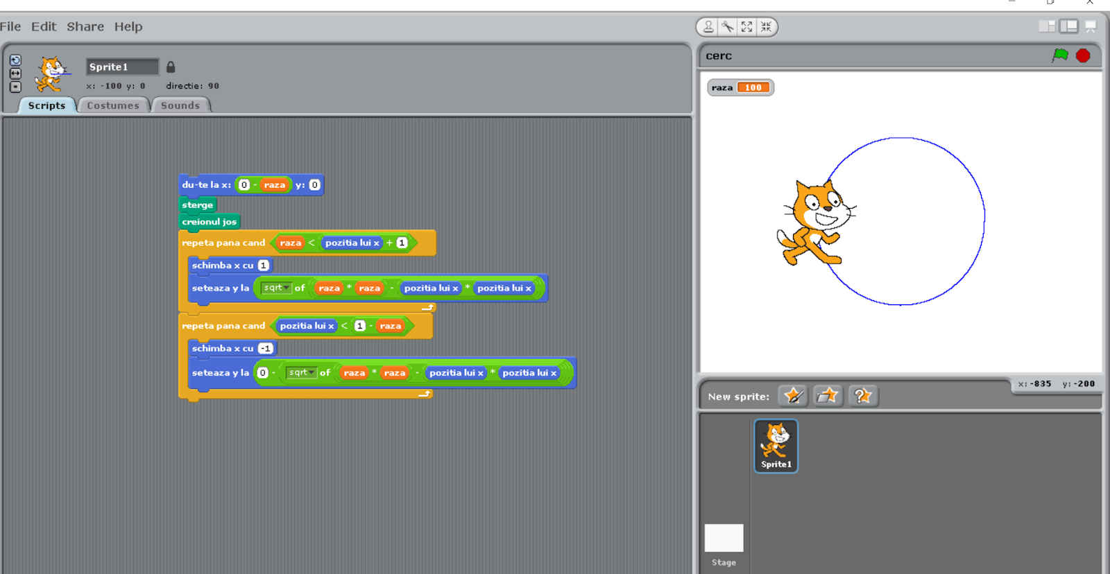 Prof. Florin Giurcă - Lecții de informatică: Scratch
