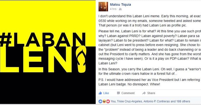 Netizens Asks What the Term "Laban Leni" Means on Social Media ...
