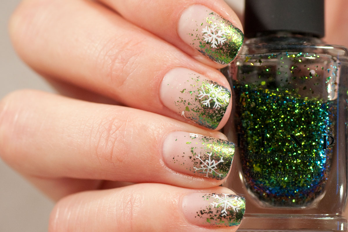 Ultra Chrome Flakie Snowflake Nails - May contain traces of polish