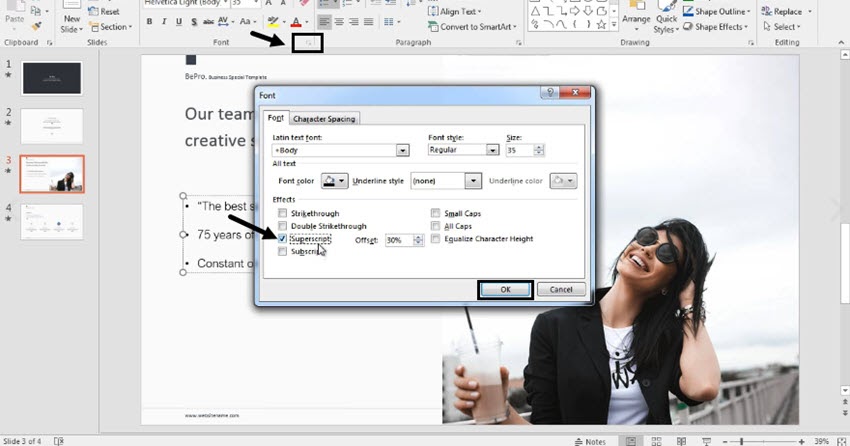 How to add footnotes in Power Point