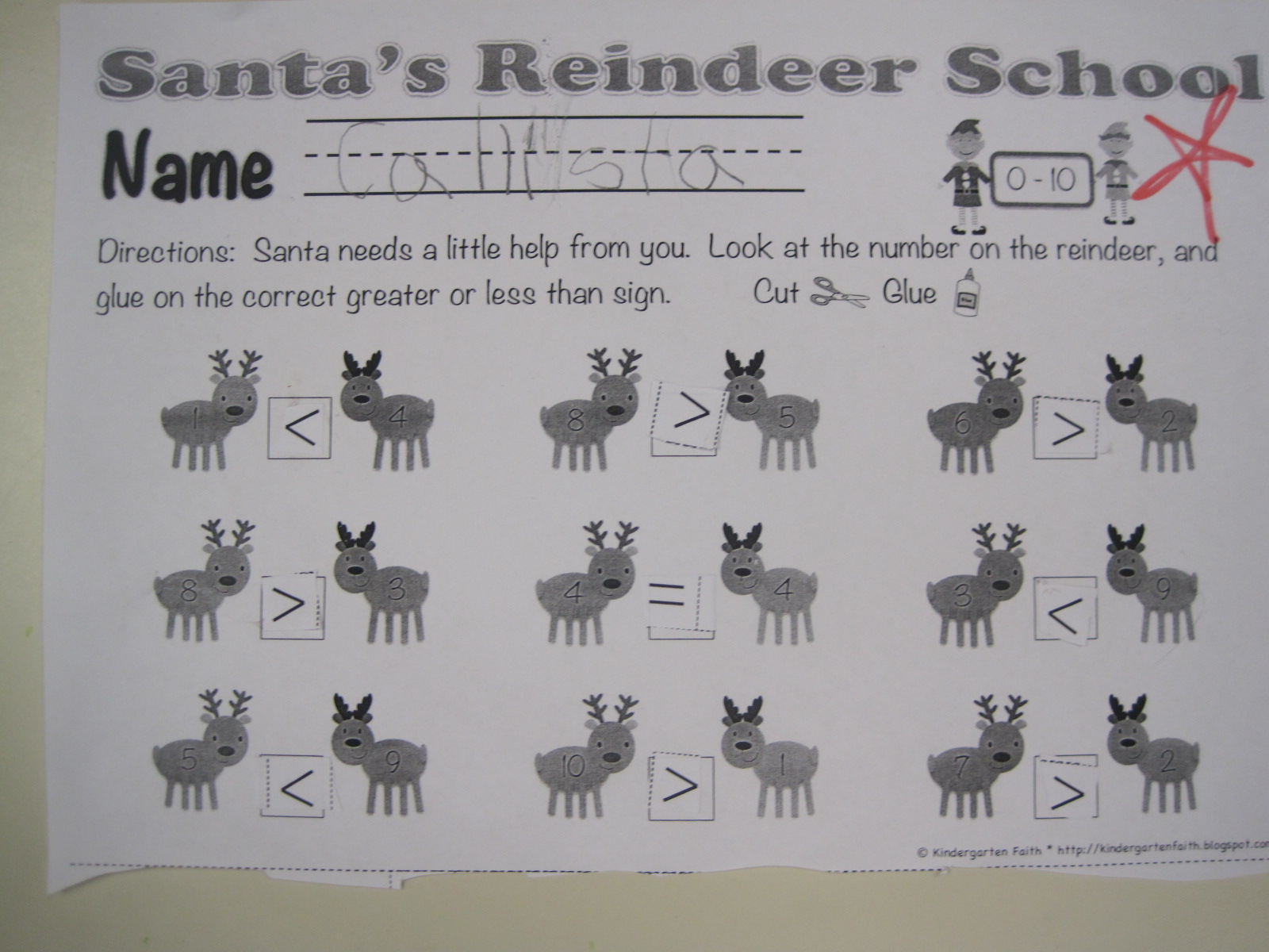 Kindergarten Faith: Reindeer Fun, Santa's Reindeer School