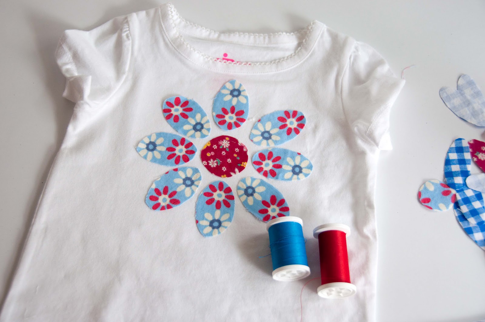 Aesthetic Nest Sewing Frayed Flower Applique T Shirt Tutorial