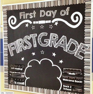 First Day Chalboard Bulletin Board Set - How It Works - Simply Kinder