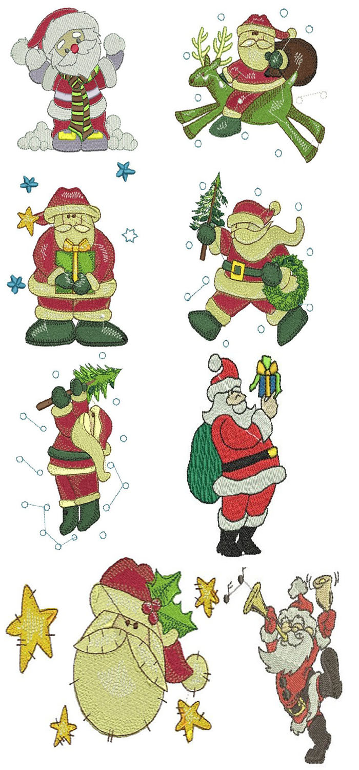 download 8 Santa Claus machine embroidery designs ~ download free ...