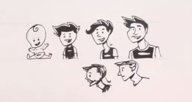 Sketchoon: How to draw different ages in cartoon