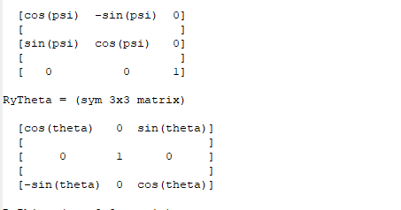 Math & Geometry: Octave - Create two Symbolic matrices and calculte thier product