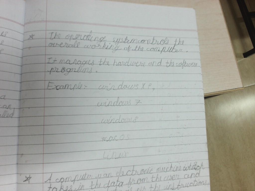 Computer Grade 3 Ch-1 Know Your Computer notebook extra questions