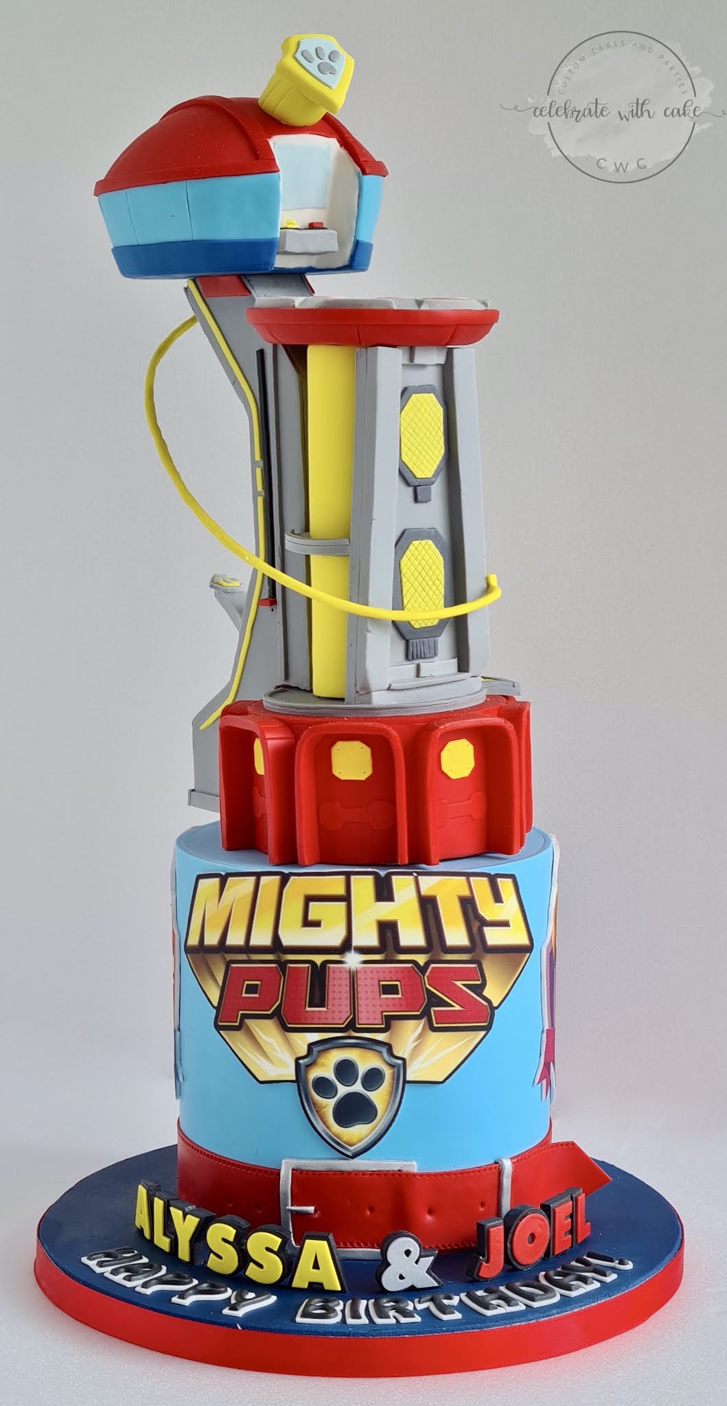 Celebrate with Cake!: Mighty Pups themed single tier Cake