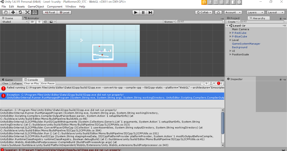 雷哥的開發碎嘴筆記: 隨手札記：Unity-使用WebGL匯出，il2cpp.exe炸裂！