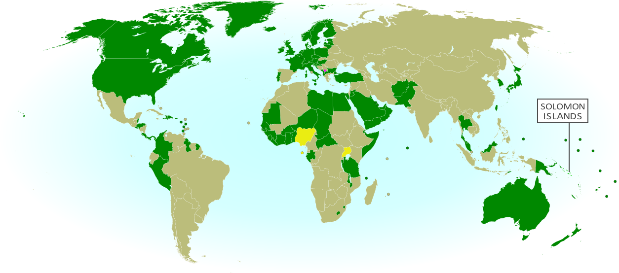 Map Update: Kosovo Now Recognized by Every Country in Oceania (107/193 ...