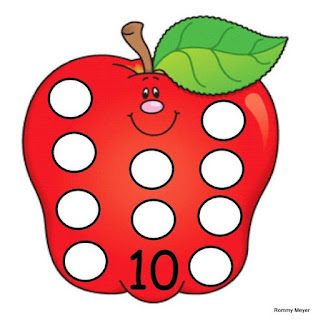 Material educativo para maestros: Números (Manzanas)