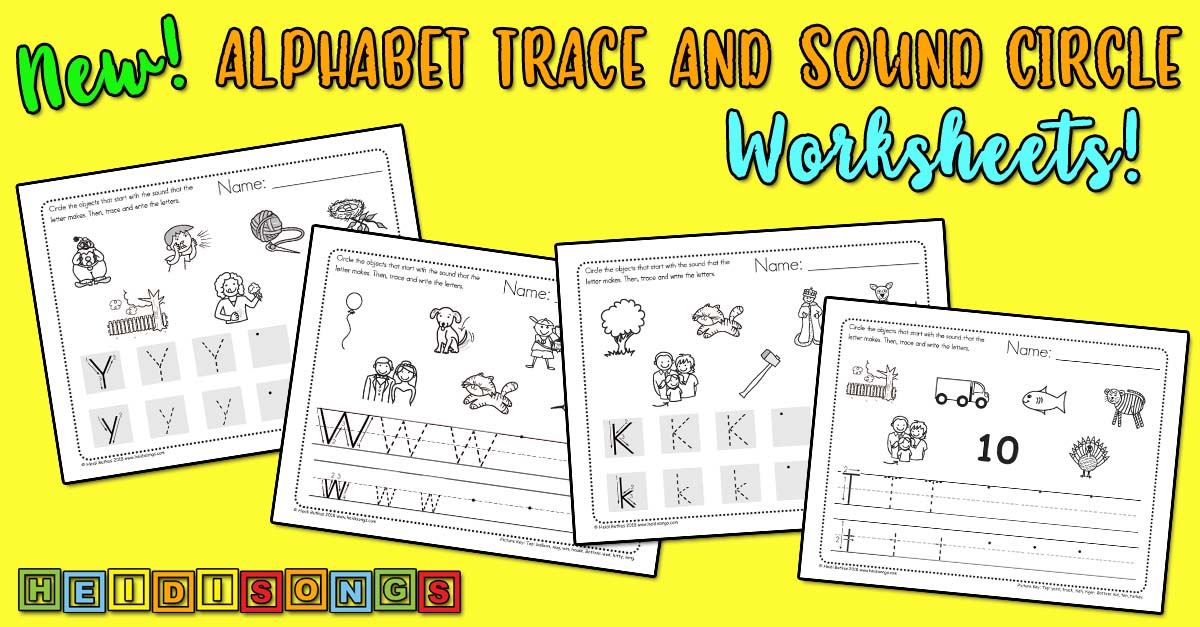 New! Alphabet Trace and Sound Circle Worksheets!
