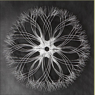 design context: tied wire sculptures - geometric wire patterns