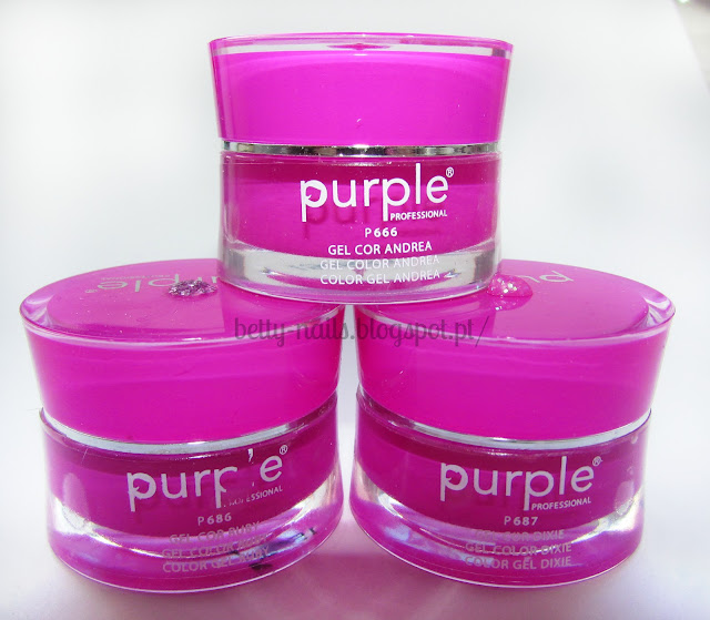 Betty Nails: Pink Bling - Purple Professional Gel Colors