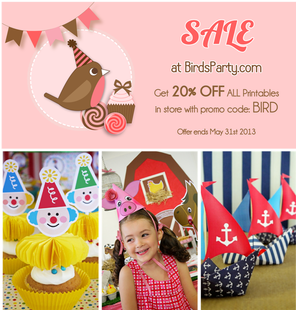 Party Shop Sale | 20% OFF Party Printables Kits - Party Ideas | Party ...